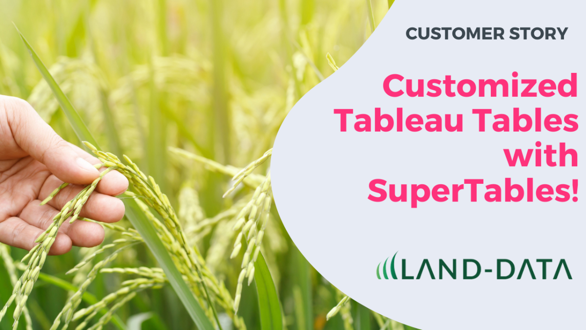 SuperTables | Interactive Excel-like tables in your Tableau dashboard